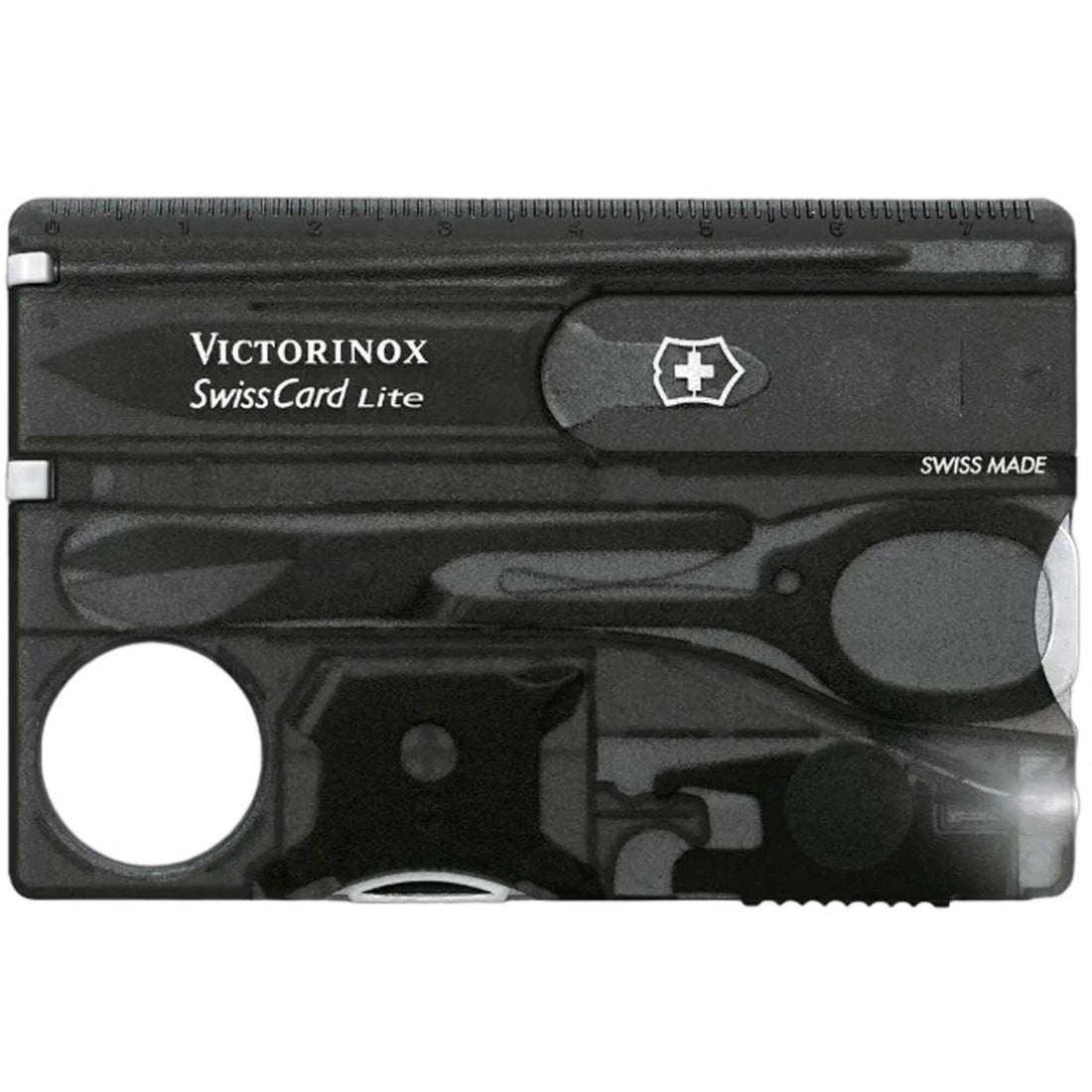 Victorinox Swiss Army Tool Kit - Black Transparent Swiss Card Lite, 82