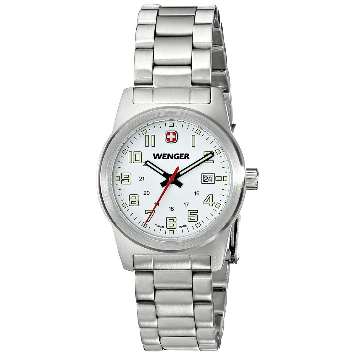 Wenger 72829 Women's Classic Field White Dial Stainless Steel Bracelet