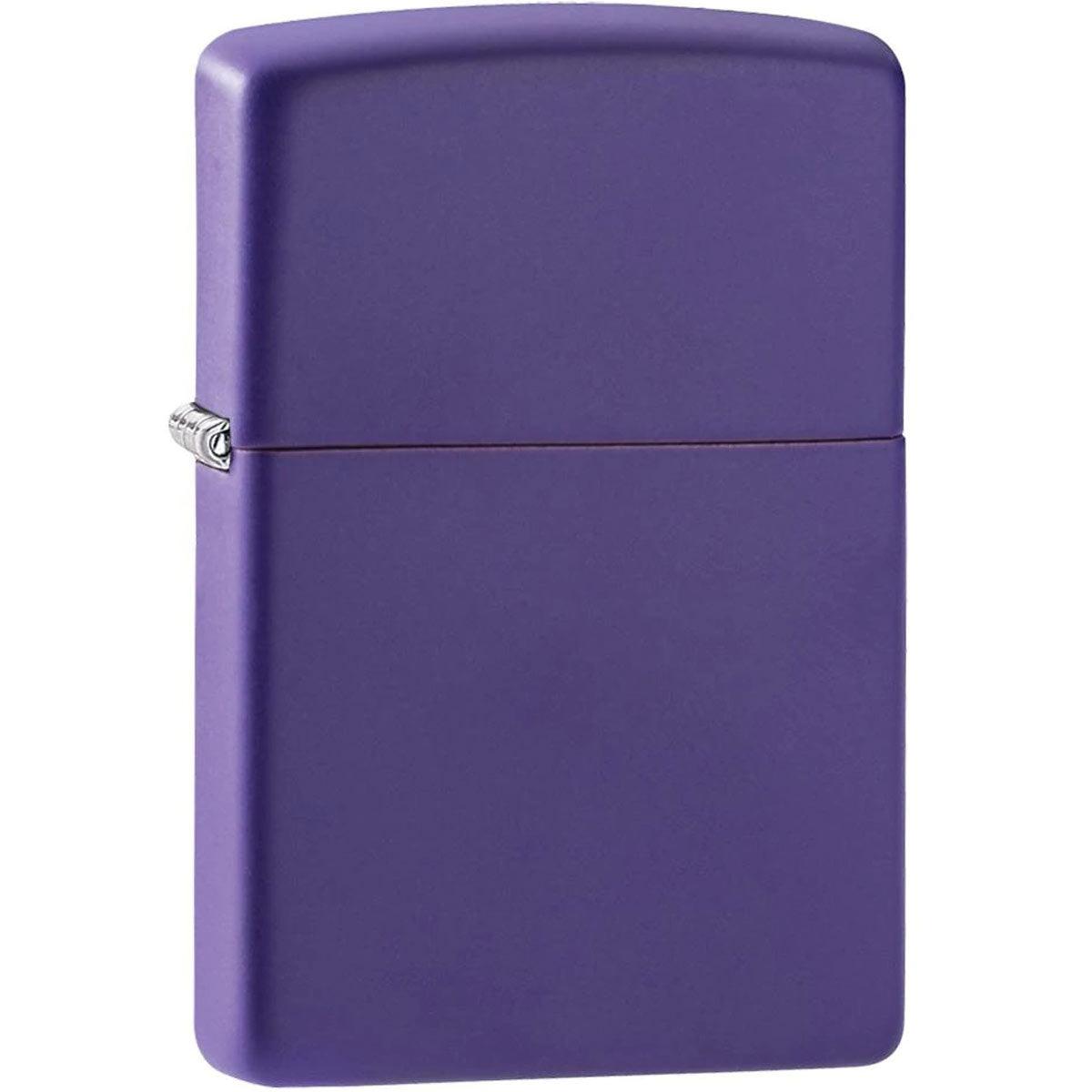 Zippo Windproof Lighter - Classic Purple Matte Metal Construction Refi